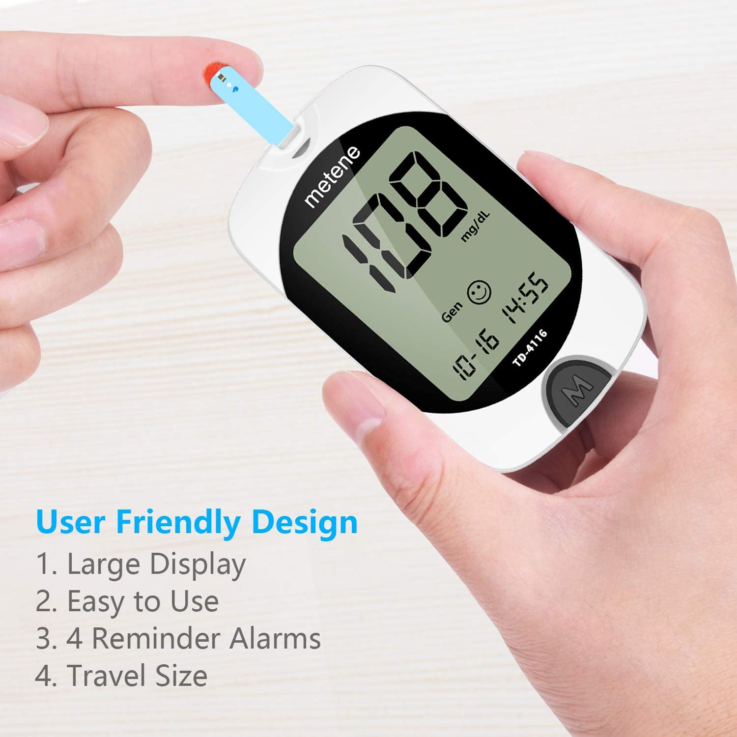 Blood Glucose Meter Kit with Test Strips and Lancets, Diabetes Testing ...